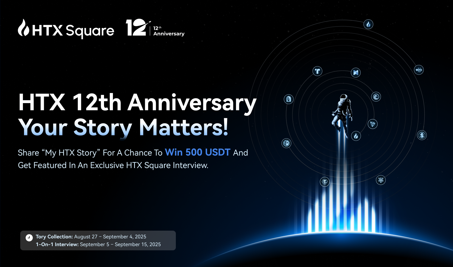 HTX Turns 12! Share Your Story with HTX and Win 500 USDT