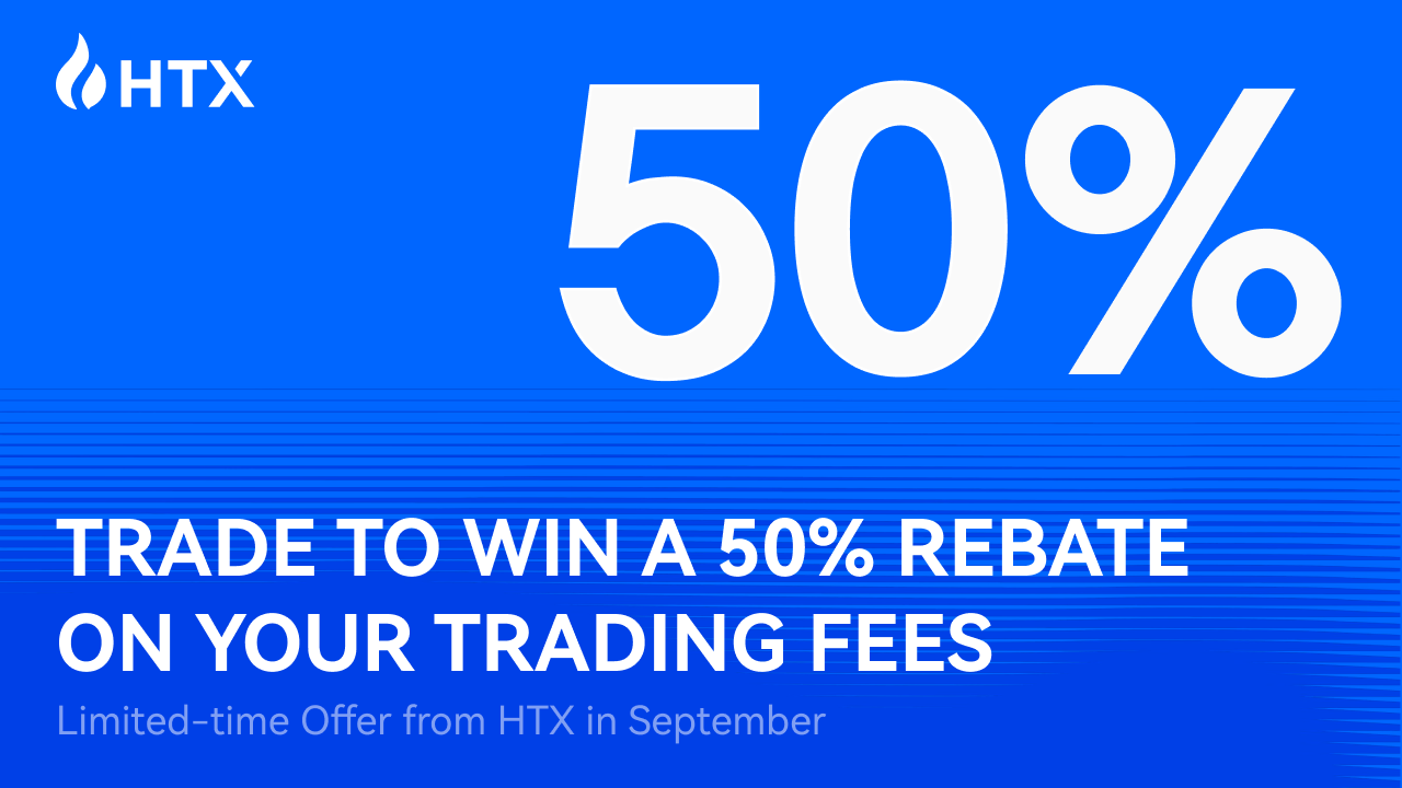 HTX Unveils September Promotion Offering Up to 50% Rebate on Spot Trading Fees